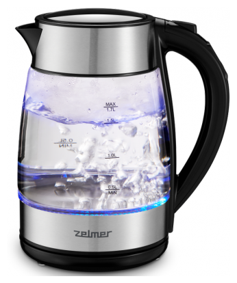 Чайник электрический Zelmer ZCK8026 1.7 л Silver, Black