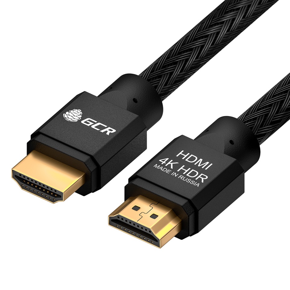 Кабель GCR HDMI 2.0 нейлон Ultra HD 4K 3D для Apple TV PS4 Xbox One разъемы 1,5м