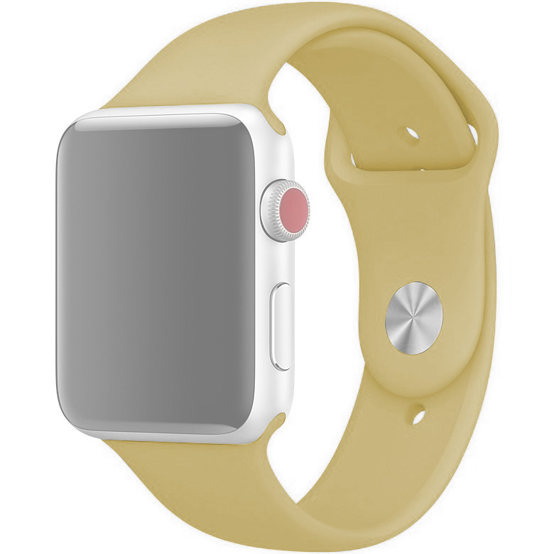 Ремешок для Apple Watch 1-6/SE силиконовый 38/40 мм InnoZone - Горчичный (APWTSI38-28)