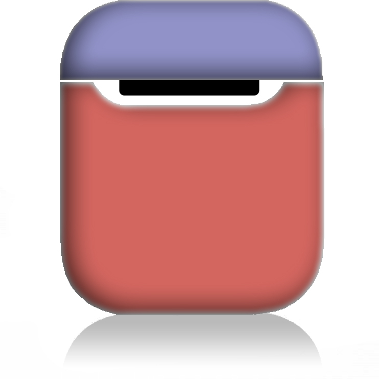 Чехол Anycase для AirPods double color коралловый, сиреневый