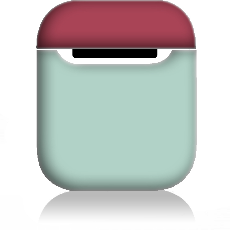 Чехол Anycase для AirPods double color бирюзовый, малиновый