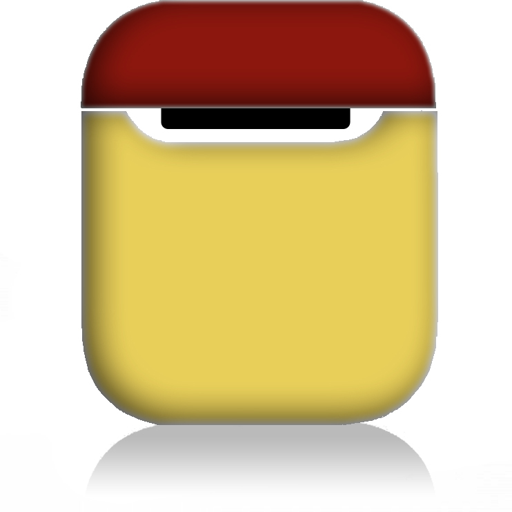 Чехол Anycase для AirPods double color желтый, темно-красный
