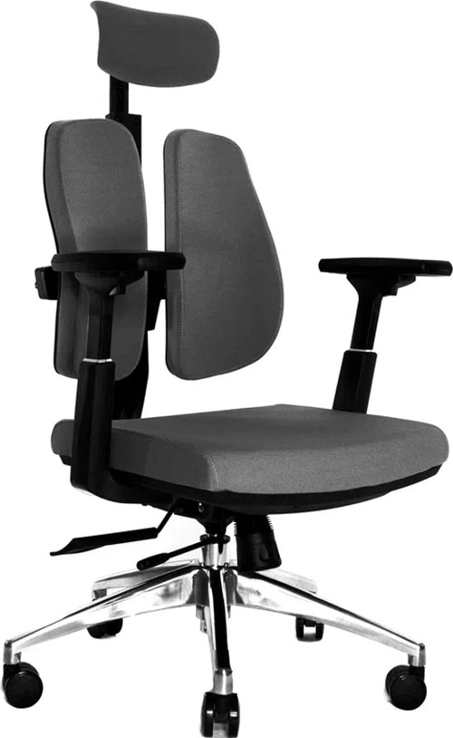 Кресло для компьютера с ортопедической двойной спинкой Falto Orto Alpha DGY