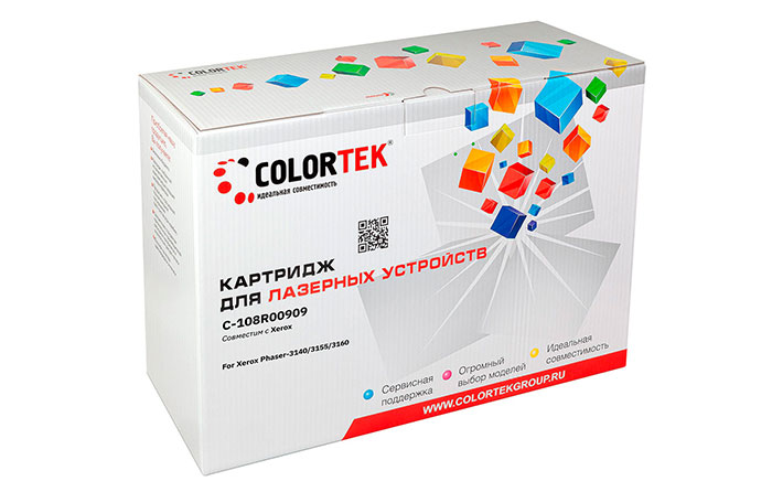 Картридж для лазерного принтера Colortek 108R00909 Black