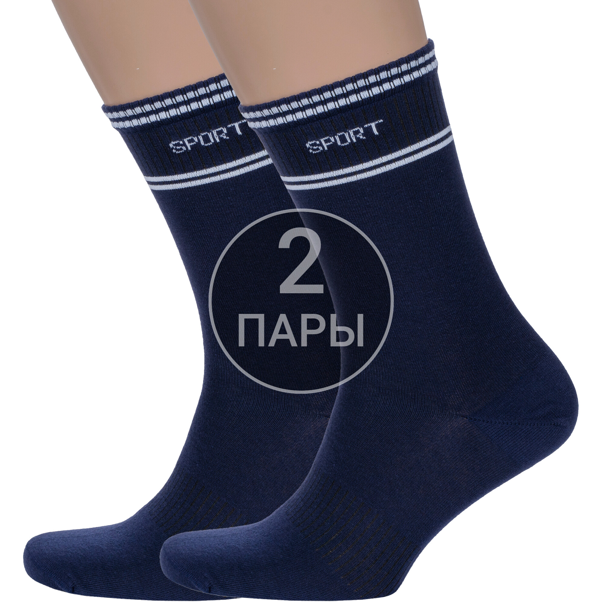 Комплект носков мужских LorenzLine 2-С26 синих 25, 2 пары