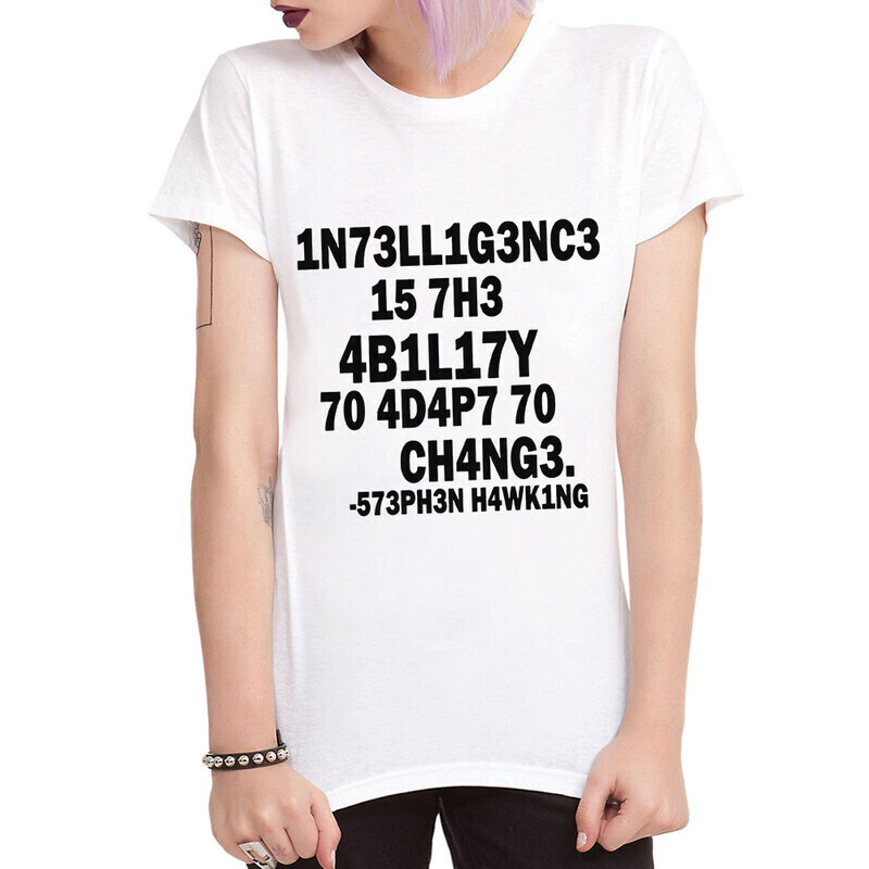 Футболка женская Dream Shirts Стивен Хокинг 1000399-1 белая 3XL