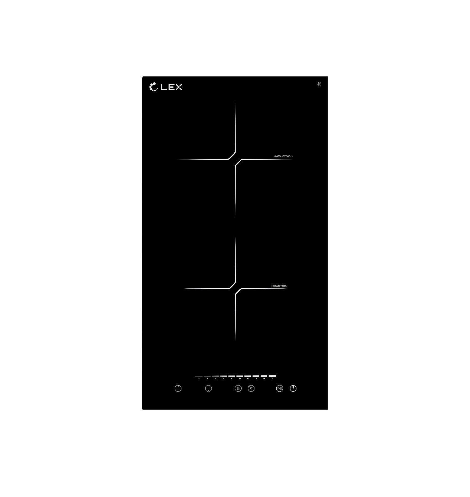 Встраиваемая варочная панель индукционная LEX EVI 320-2 BL черный