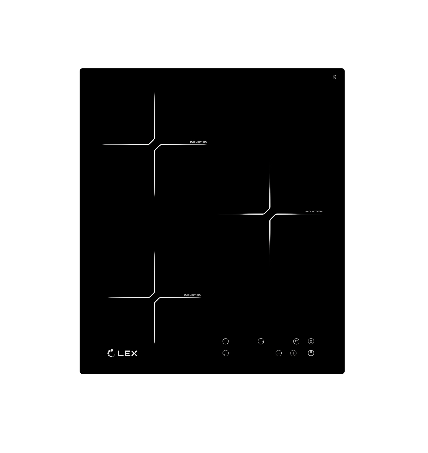 Встраиваемая варочная панель индукционная LEX EVI 430 BL черный