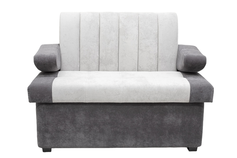 Кухонный диван ТопМебель Алюр, размер 120х65 см, обивка моющаяся, антикоготь, серый