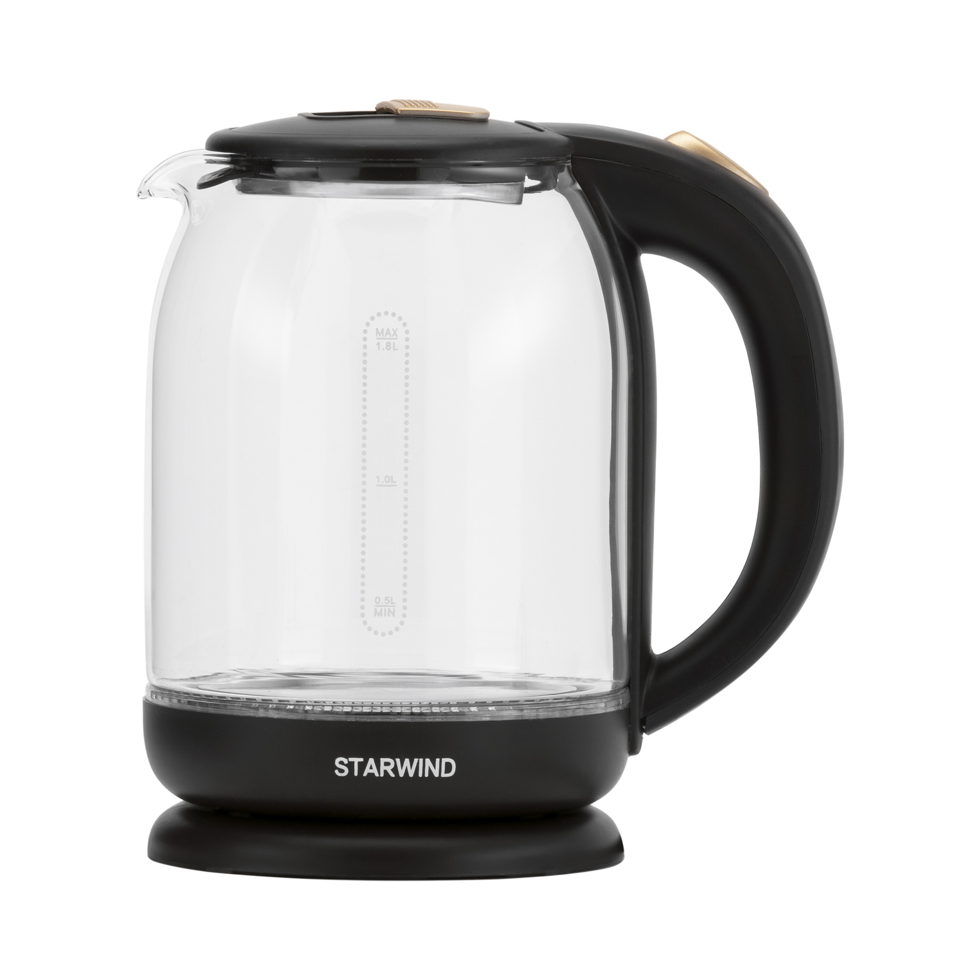 Чайник электрический STARWIND SKG1052 1.8 л Transparent, Brown