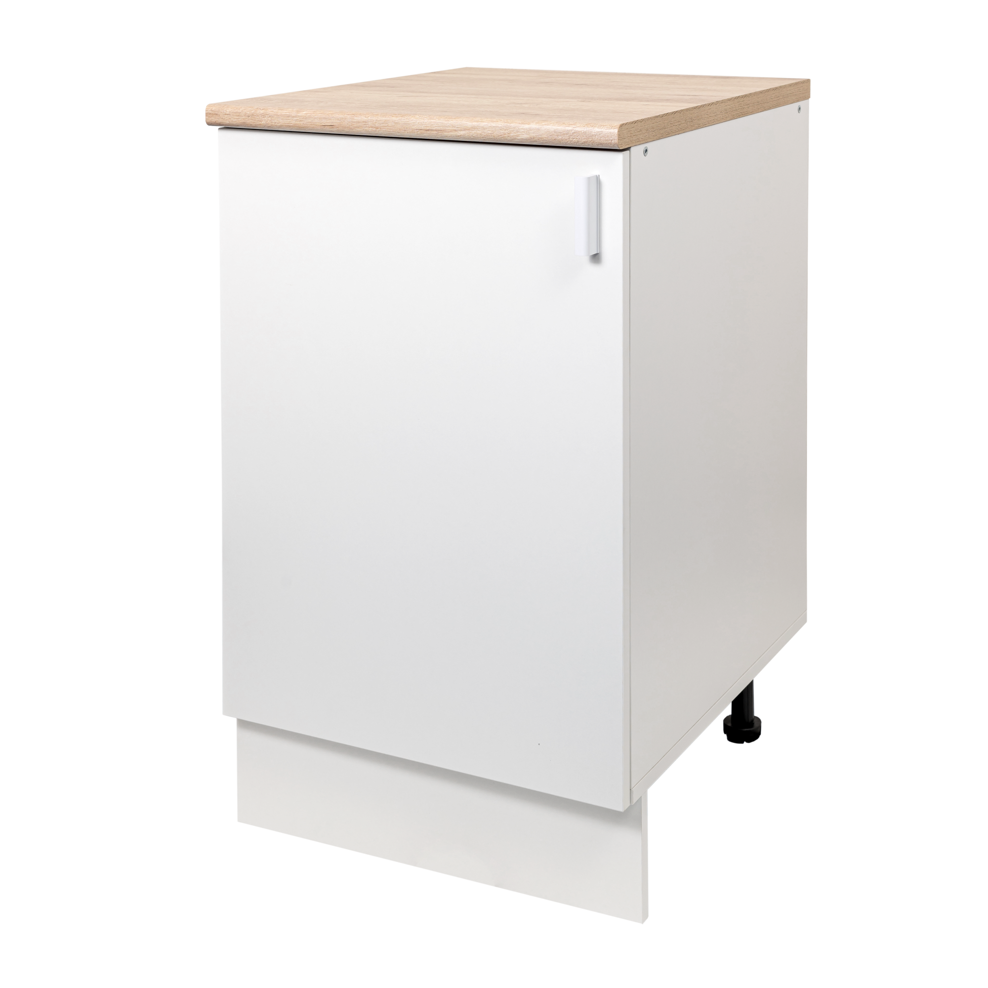 Кухонный шкаф напольный LIVA Erna со столешницей и цоколем, 50х85х56 см, белый
