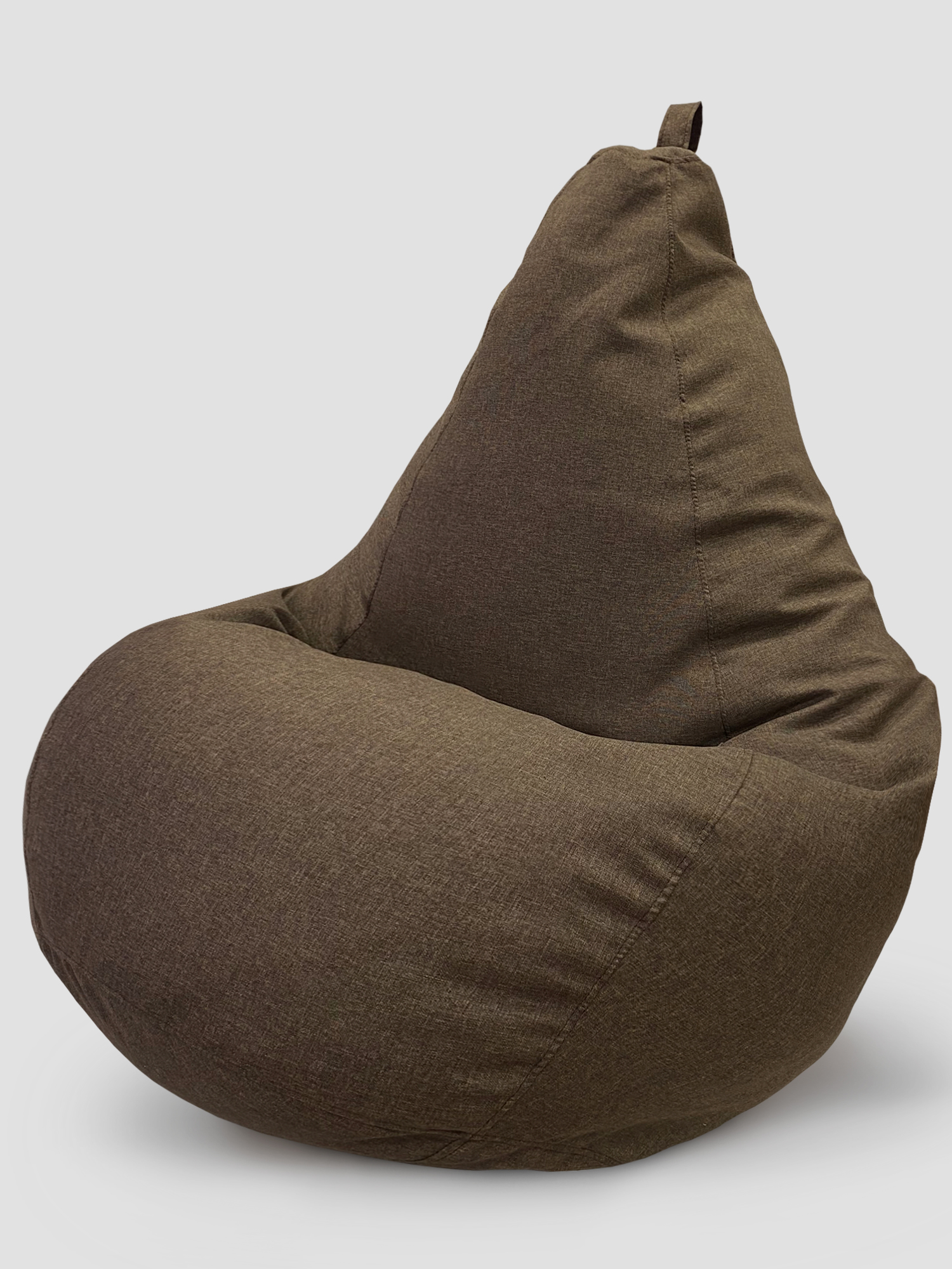 Кресло-мешок ONPUFF пуфик груша, размер XXXXL, коричневый рогожка
