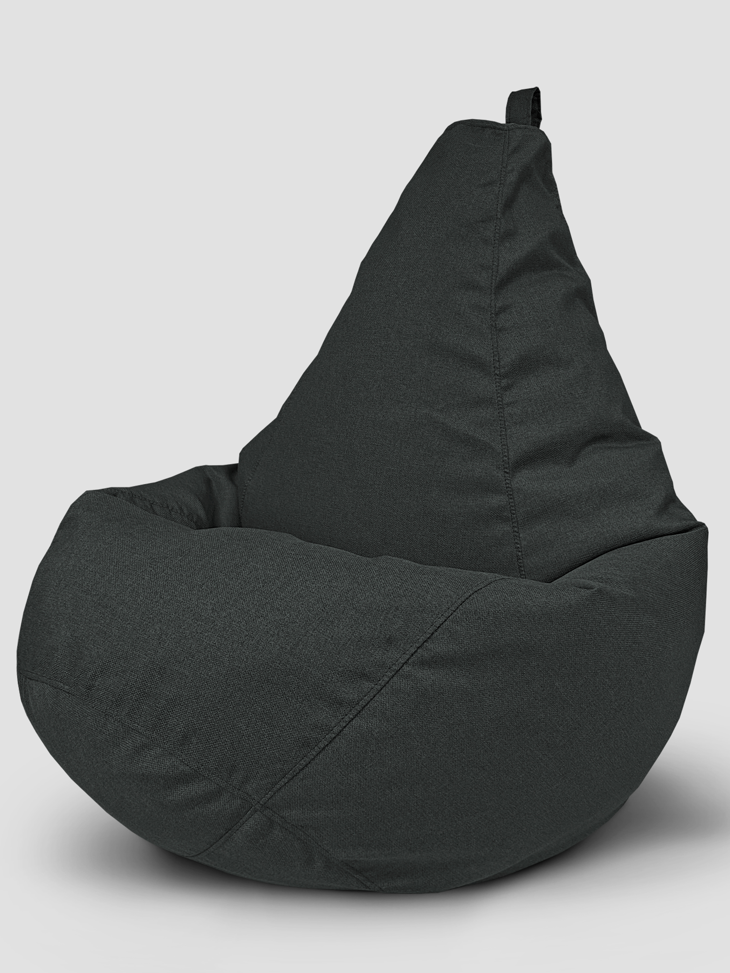 Кресло-мешок ONPUFF пуфик груша, размер XXL, темно-серый рогожка