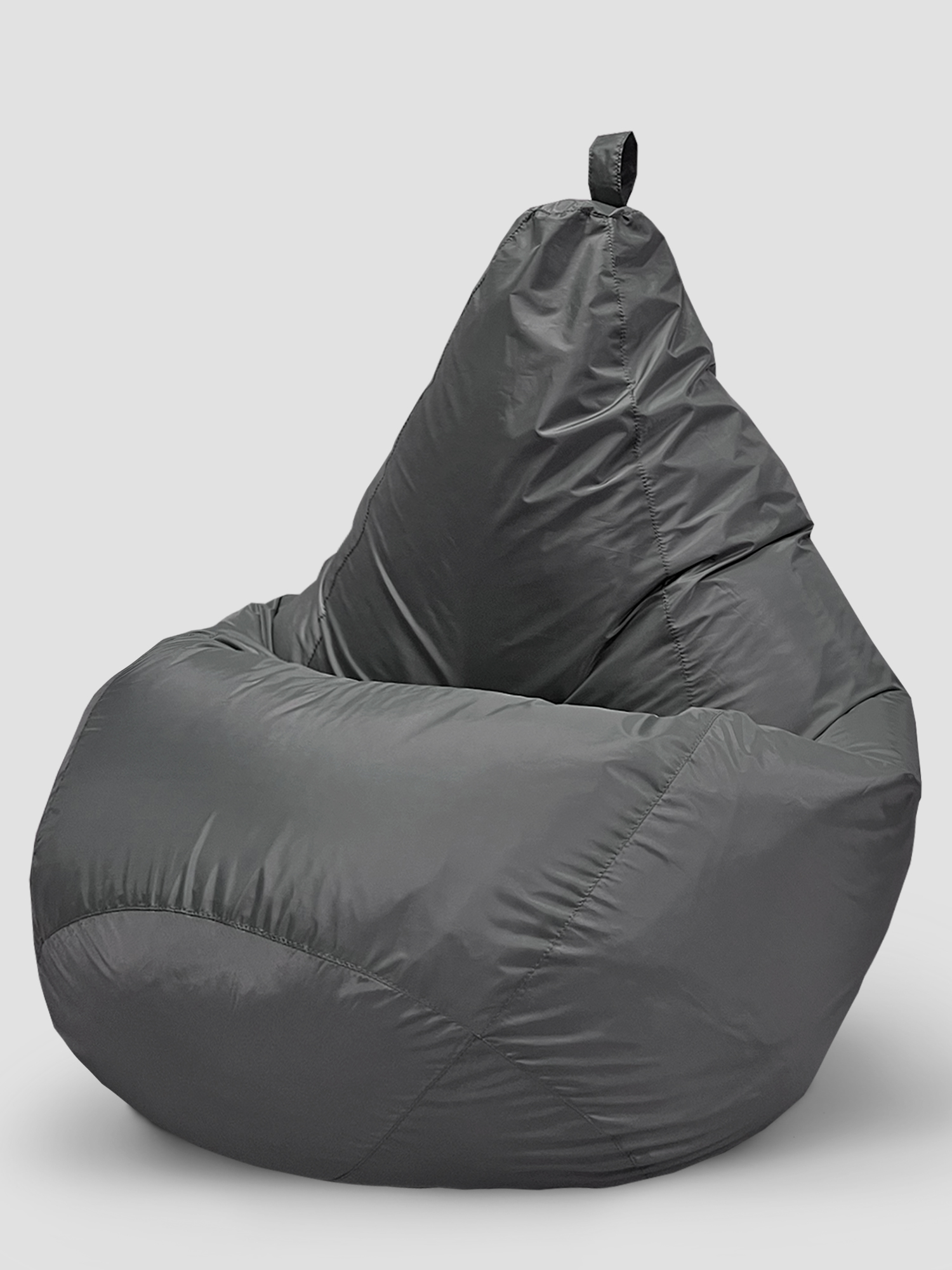 Кресло-мешок ONPUFF пуфик груша, размер XXXXL, серый оксфорд