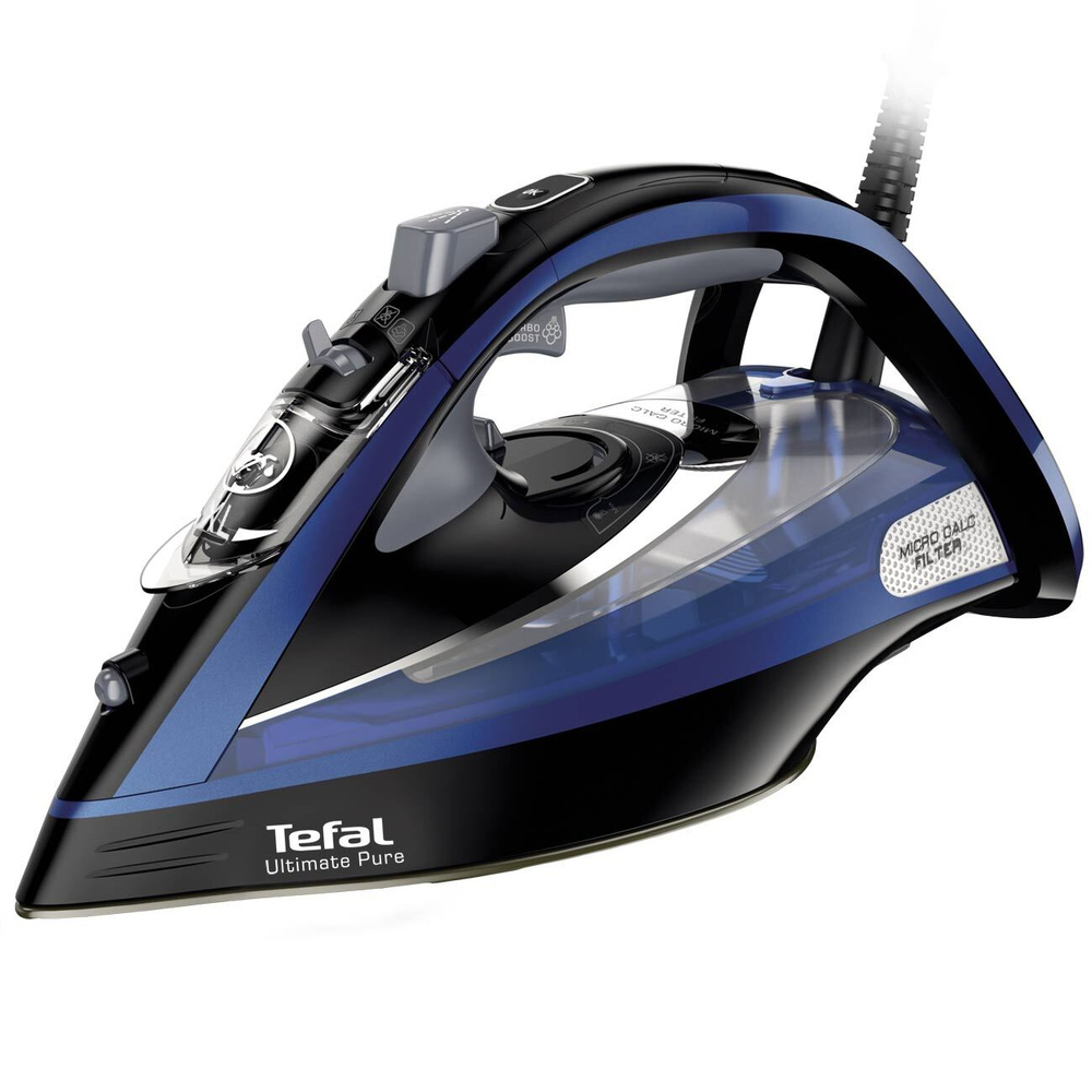 Утюг Tefal Ultimate Pure FV9848E0, 3200 Вт, синий