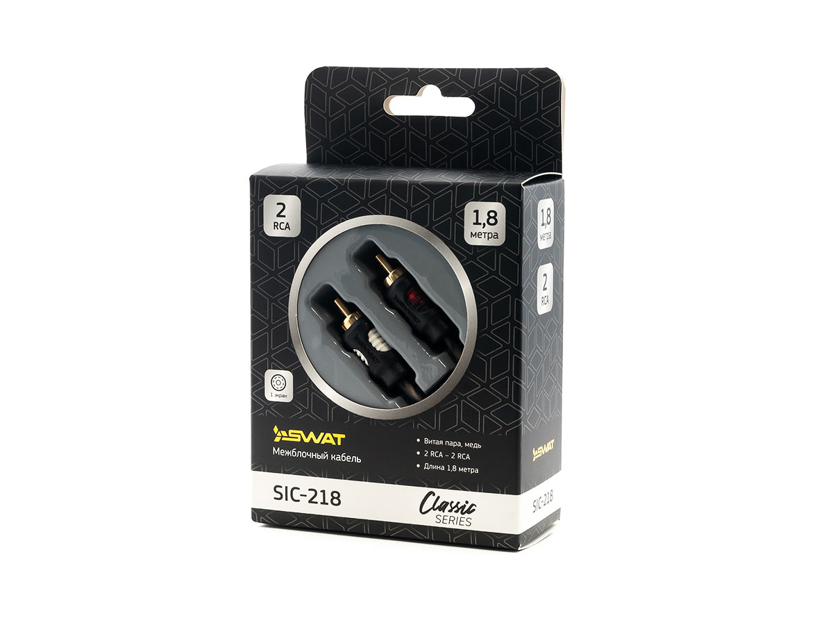 Кабель SWAT SIC-218 2RCA-2RCA, 1.8м