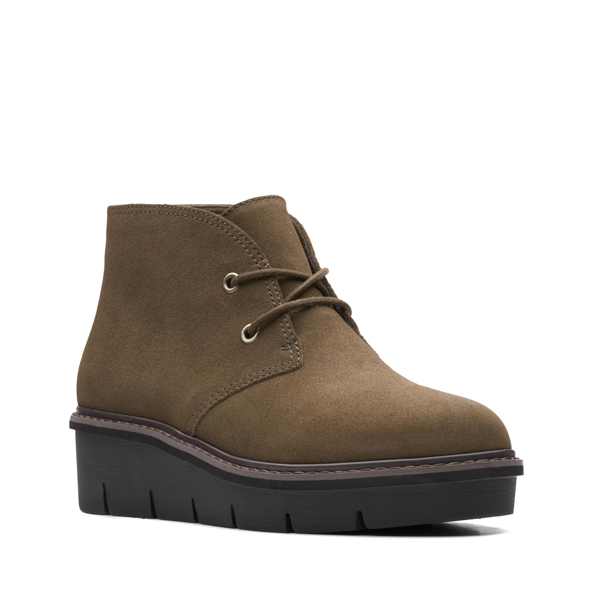 Ботинки женские Clarks хаки 36.5 EU