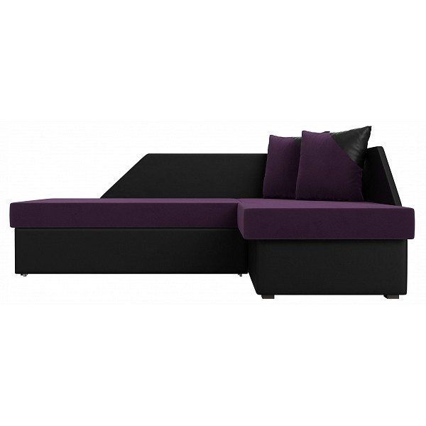Диван-кровать Лига диванов Андора, фиолетовый/черный