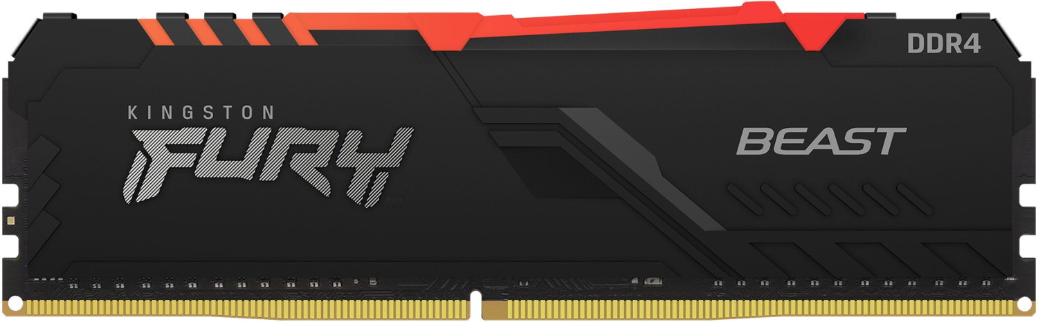 Оперативная память Kingston Fury Beast RGB 16Gb DDR4 3200MHz (KF432C16BB1A/16)