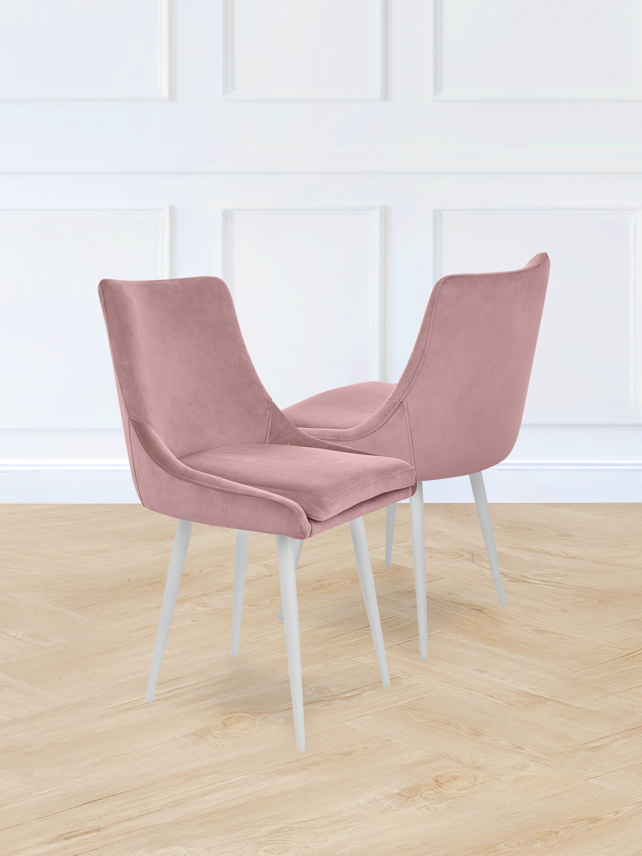 Комплект стульев 2 шт. BRENDOSS 205/27/white/k2, розовый/белый
