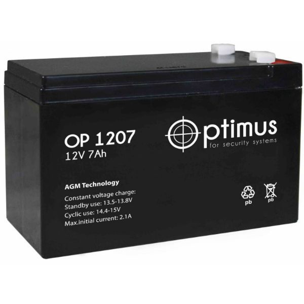 Аккумулятор для ИБП Optimus OP 1207