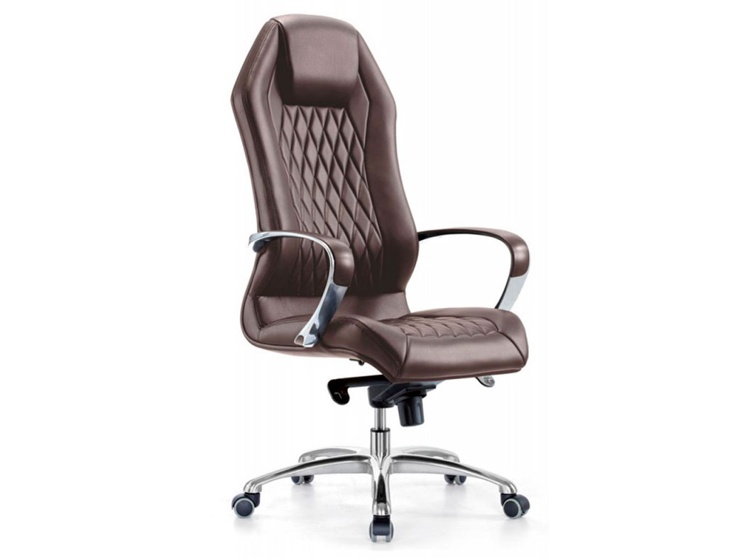 Кожаное кресло руководителя Бюрократ AURA Коричневая кожа (brown)