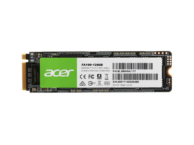 SSD накопитель Acer FA100 M.2 2280 128 ГБ BL.9BWWA.117