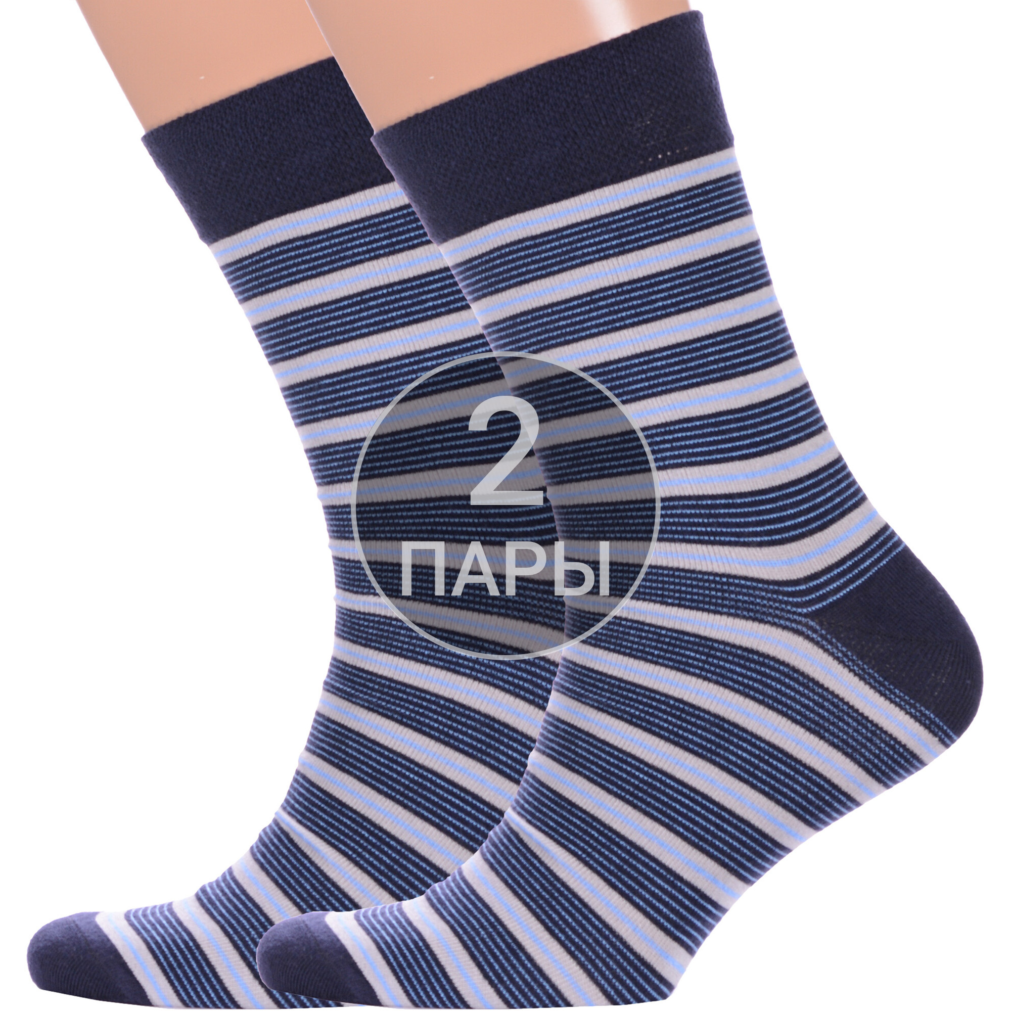 Комплект носков мужских Красная Ветка 2-С-1357 синий 27, 2 пары