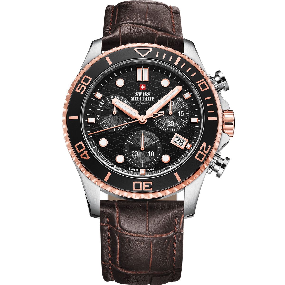 Наручные часы мужские Swiss Military by Chrono SM34051.05 коричневые