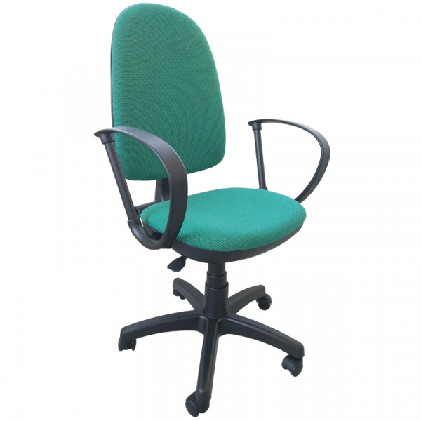 Кресло оператора Helmi HL-M30 &quot;Престиж&quot;, ткань зеленая с черным