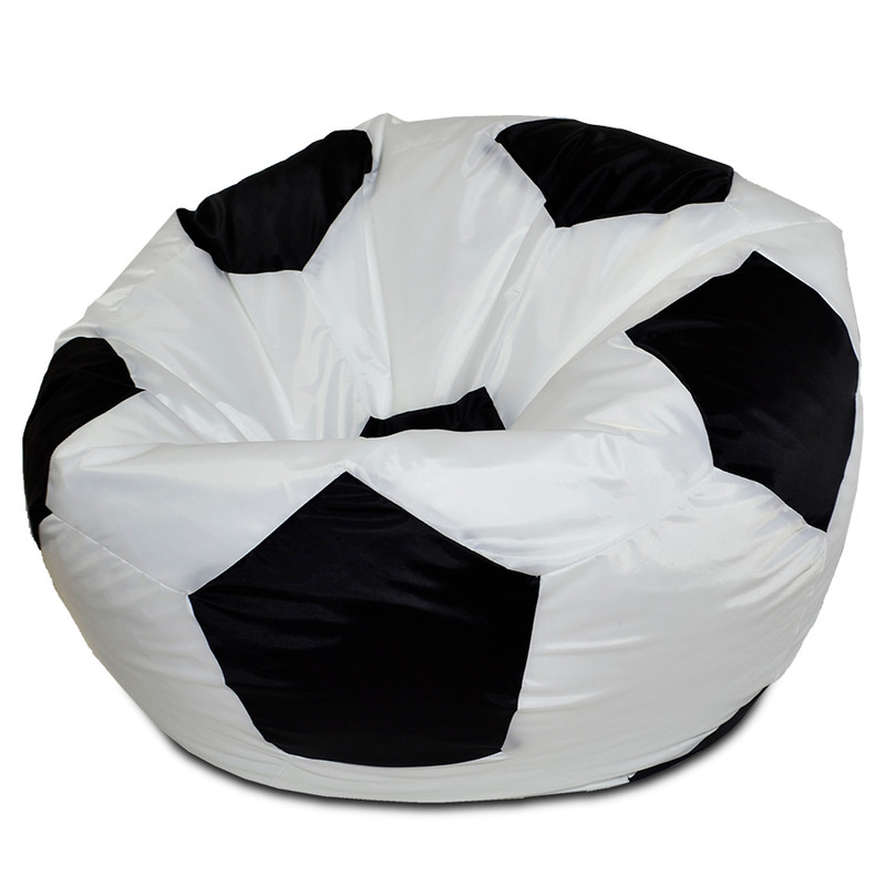 Кресло-мешок Puffmebel мяч XXXL белый/черный