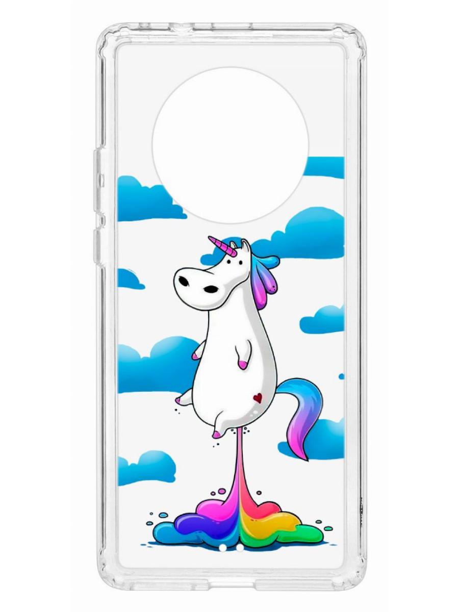 Чехол для Huawei Mate 40 Pro Kruche Print Flying Unicorn