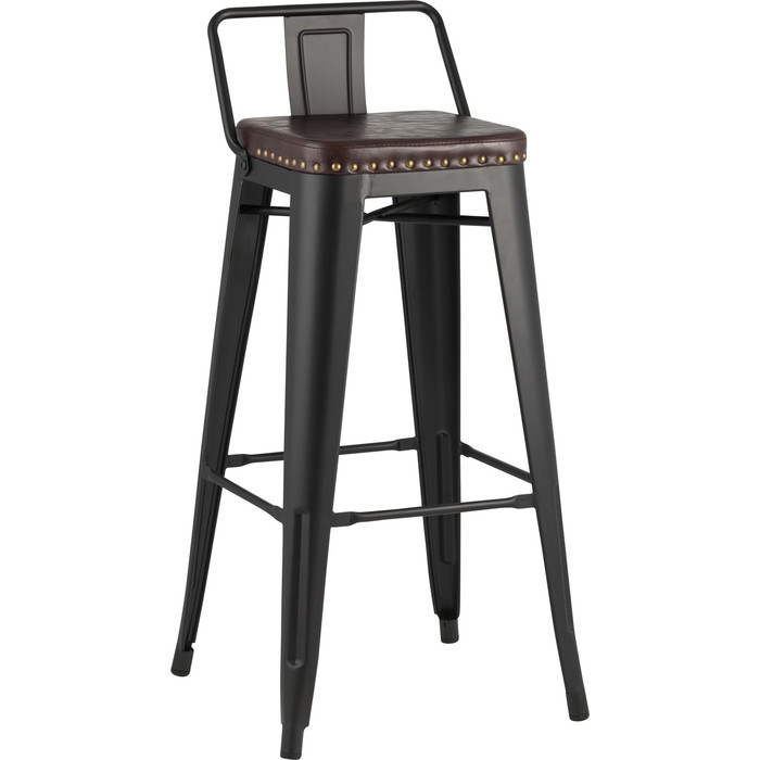 Барный стул Stool Group LF630A MATTE BLACK 3474+PU7005, черный/кор