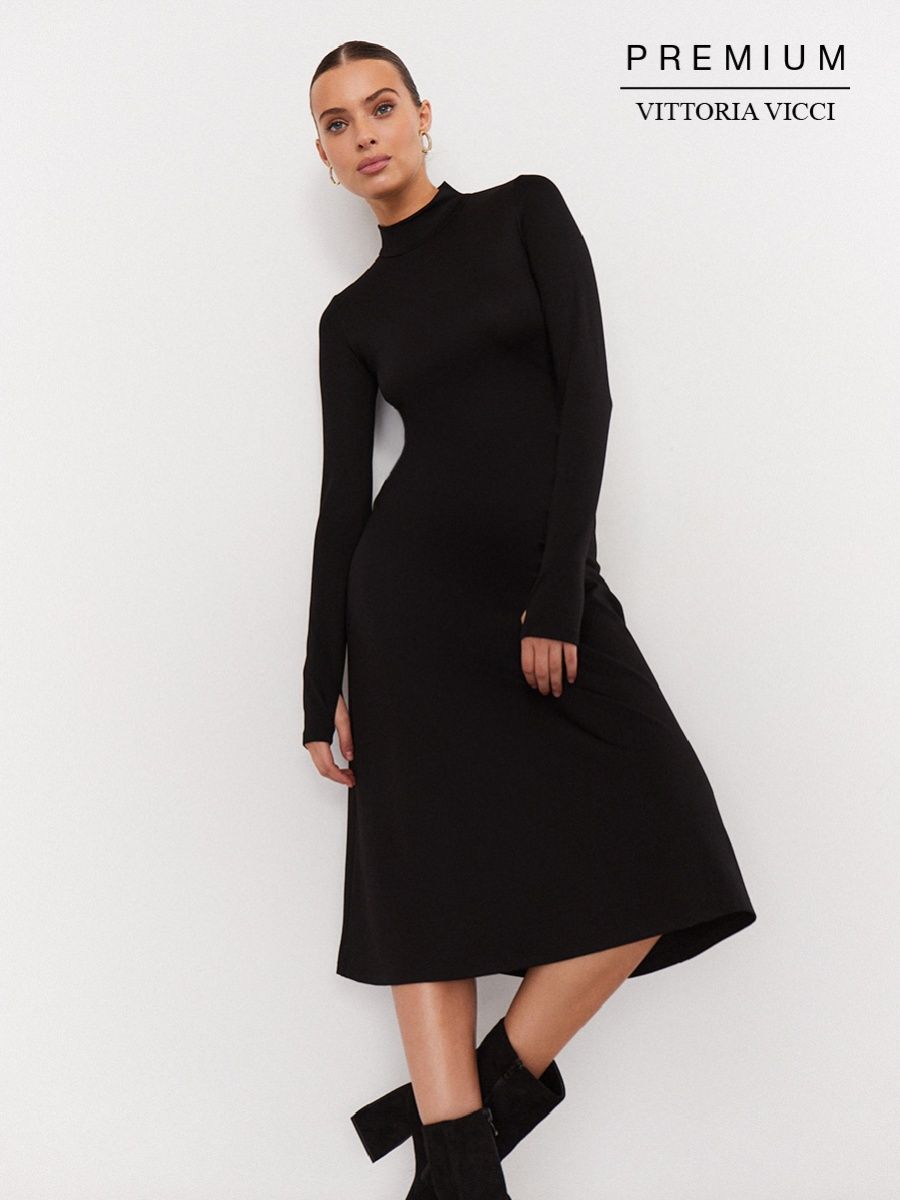 Платье женское Vittoria Vicci Р1-22-2-0-0-21158-1 черное XL