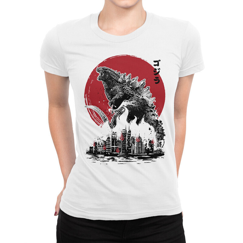 Футболка женская Dream Shirts Годзилла - Godzilla 1000366-1 белая 3XL