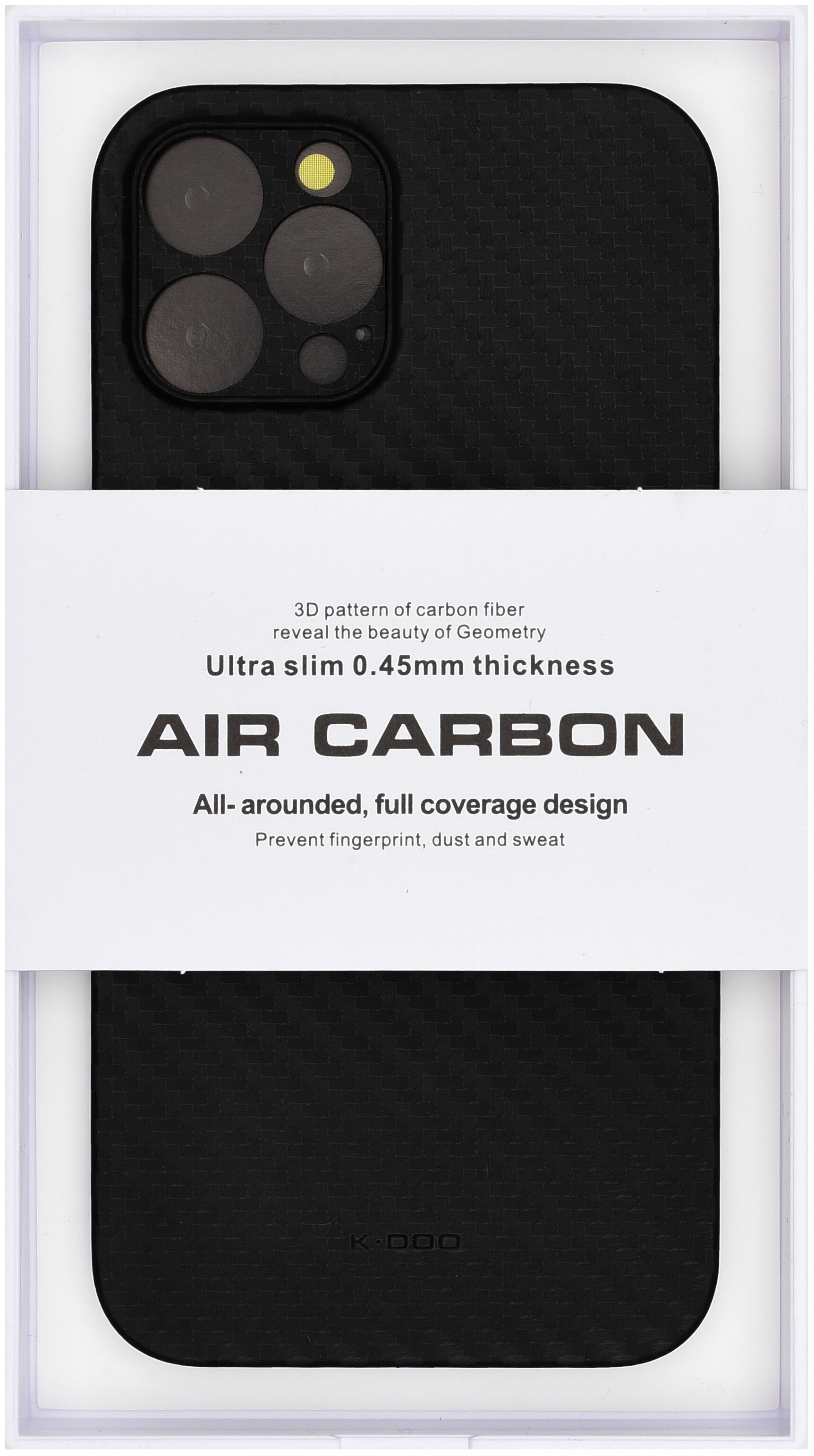 Чехол для iPhone 12 Pro Max "AIR Carbon" Черный