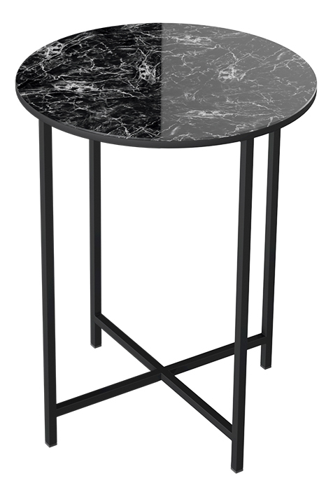 Стол Трия  со стеклянной поверхностью ДП 1-03-04, черный/белый