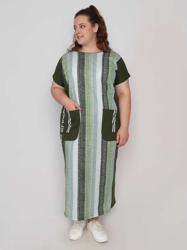 Платье женское Fashion Margo П162 зеленое 64 RU