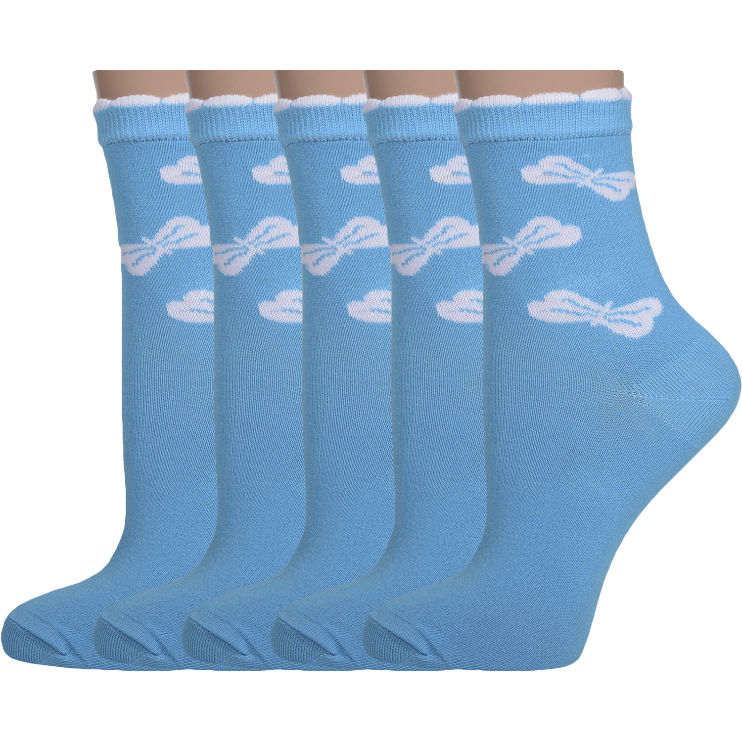 Комплект носков женских Palama 5-ЖД-21 голубых 23