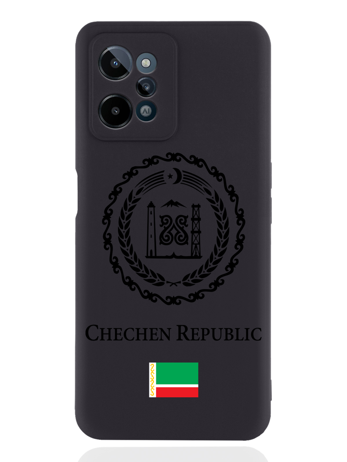 Чехол SignumCase для realme C31 Черный лаковый Герб Чечни черный