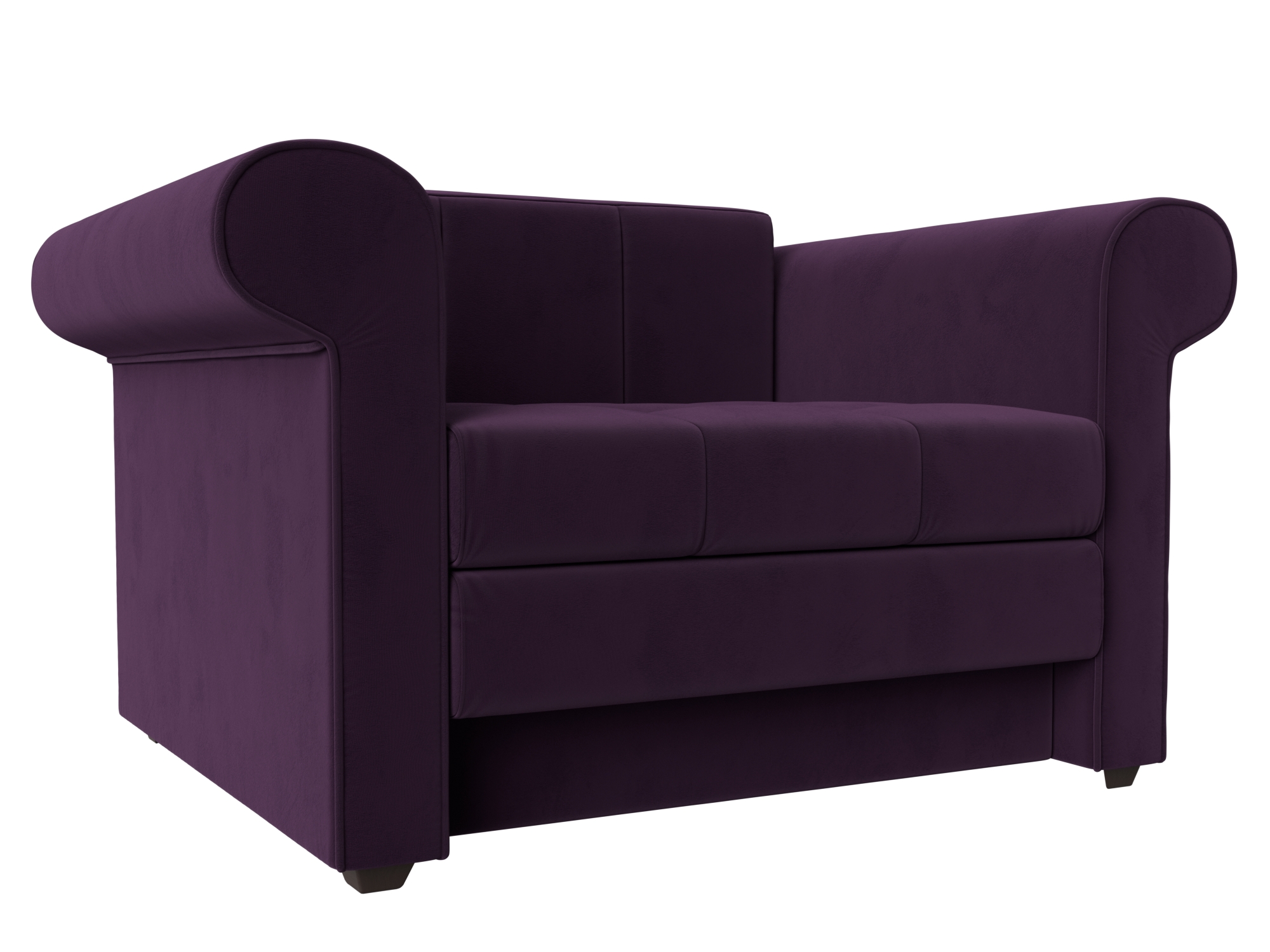 Кресло-кровать Берли велюр фиолетовый