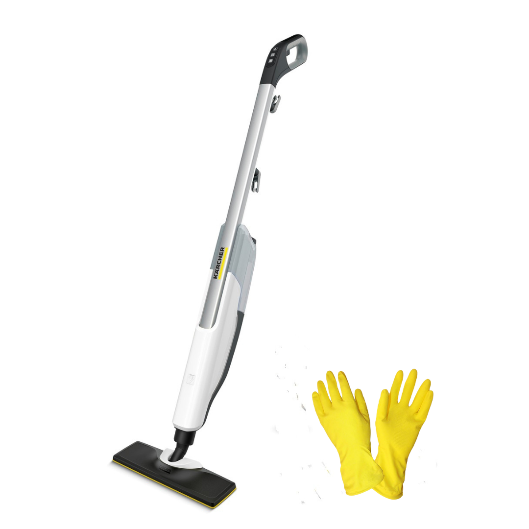 Паровая швабра Karcher SC 2 Upright EasyFix желтая + латексные перчатки