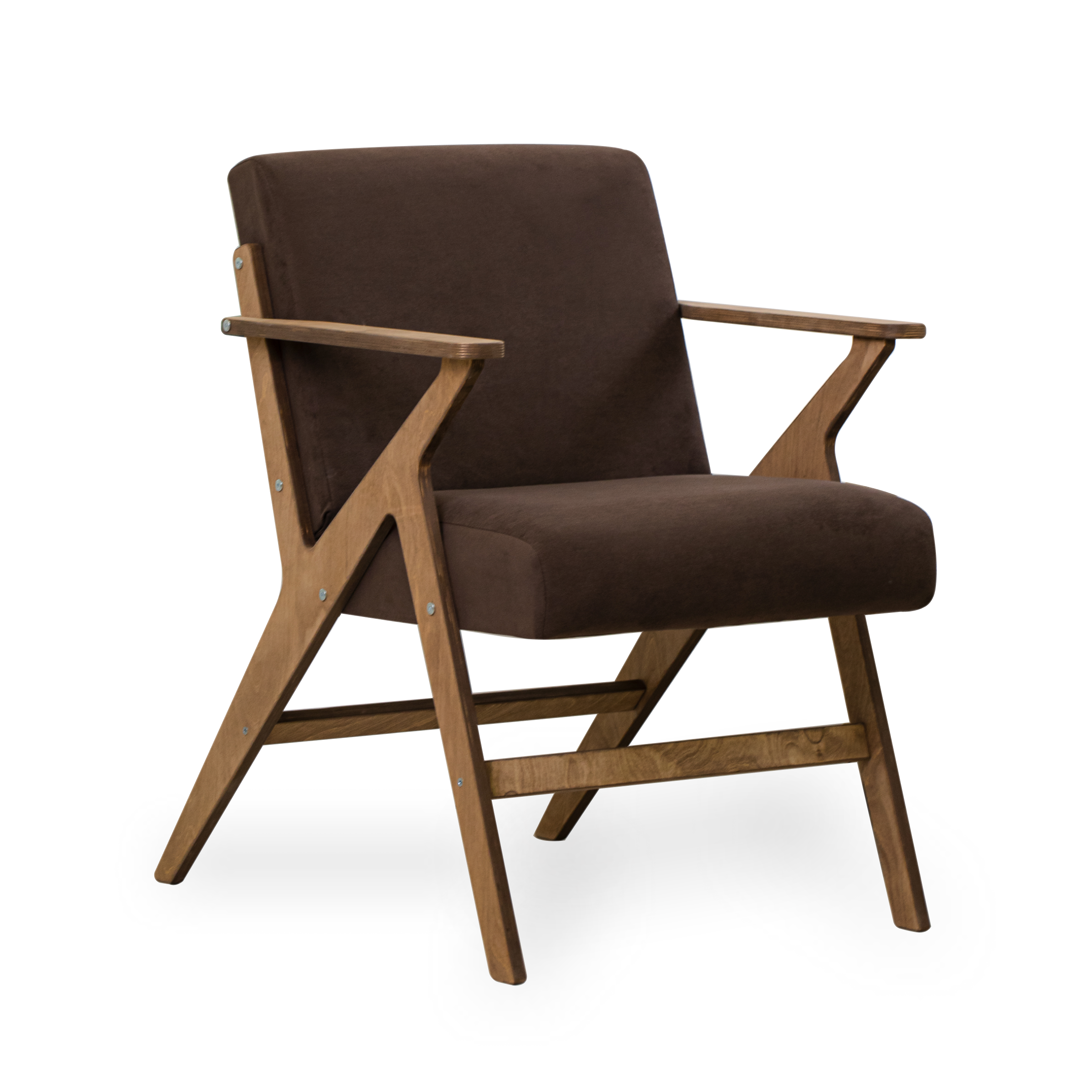 Кресло для отдыха Axioma.woodshop Винтаж 2, дуб/коричневый