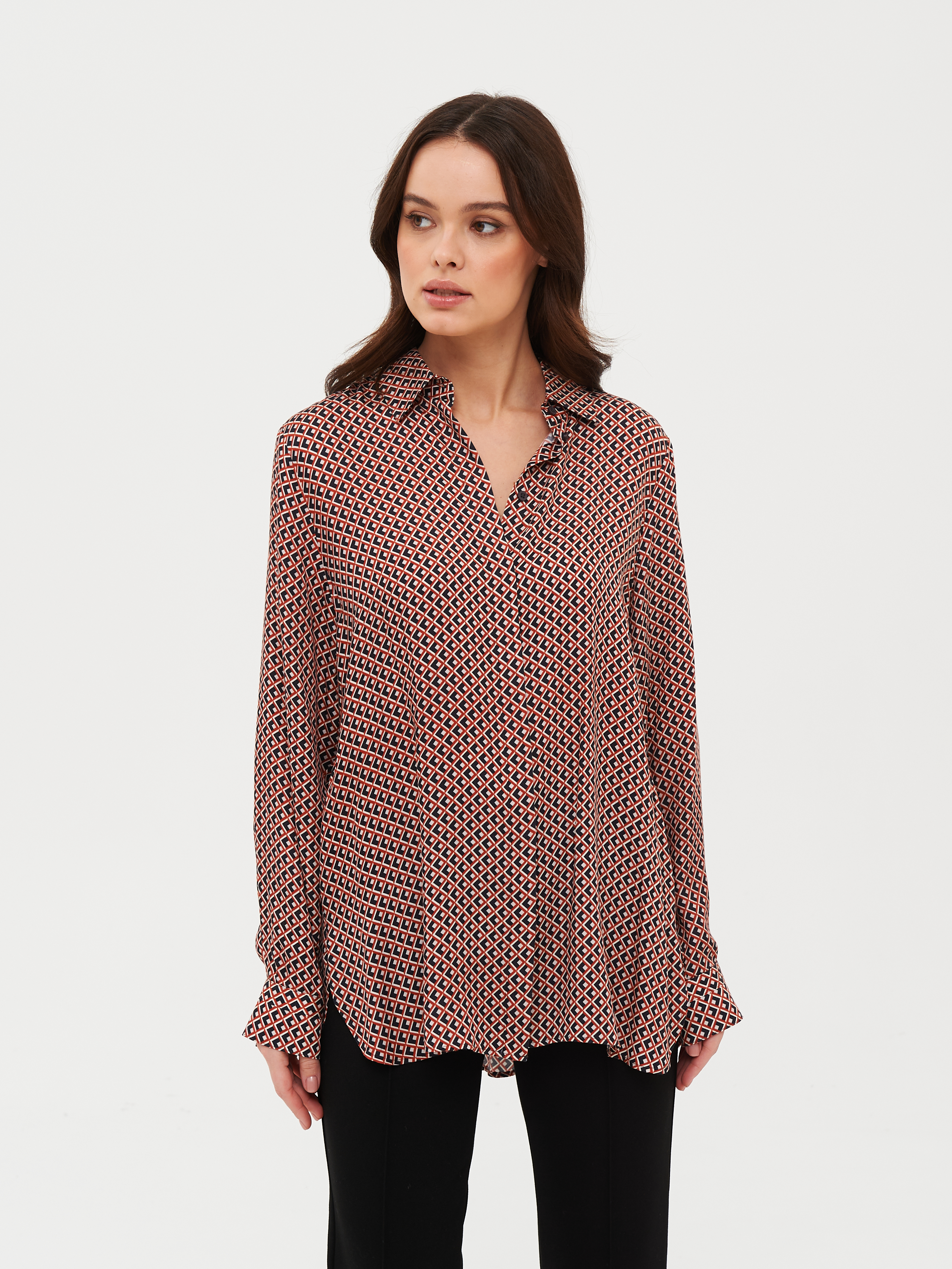 Рубашка женская Gerry Weber 260018-31412-6018 красная 34