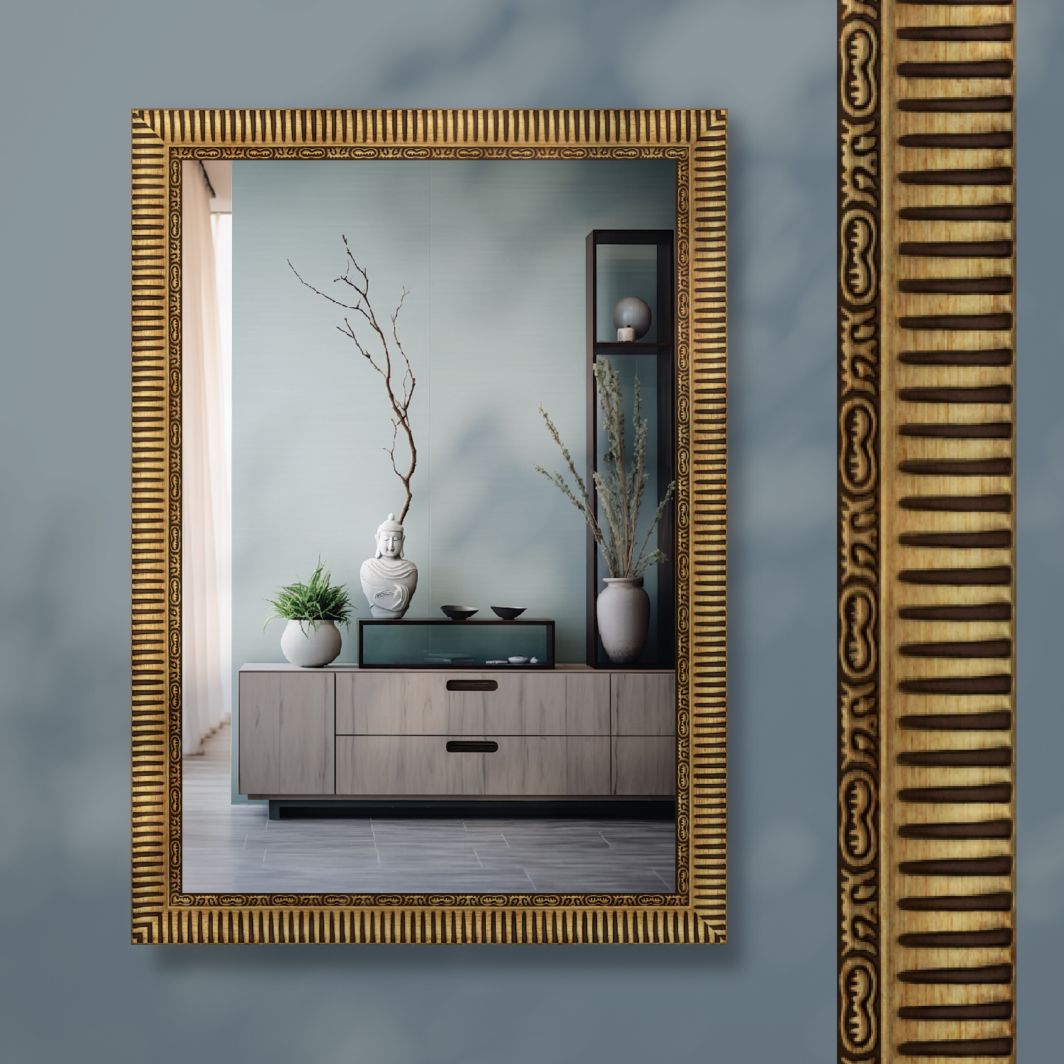 Зеркало настенное Alenkor Аликанте золото 40х60 см