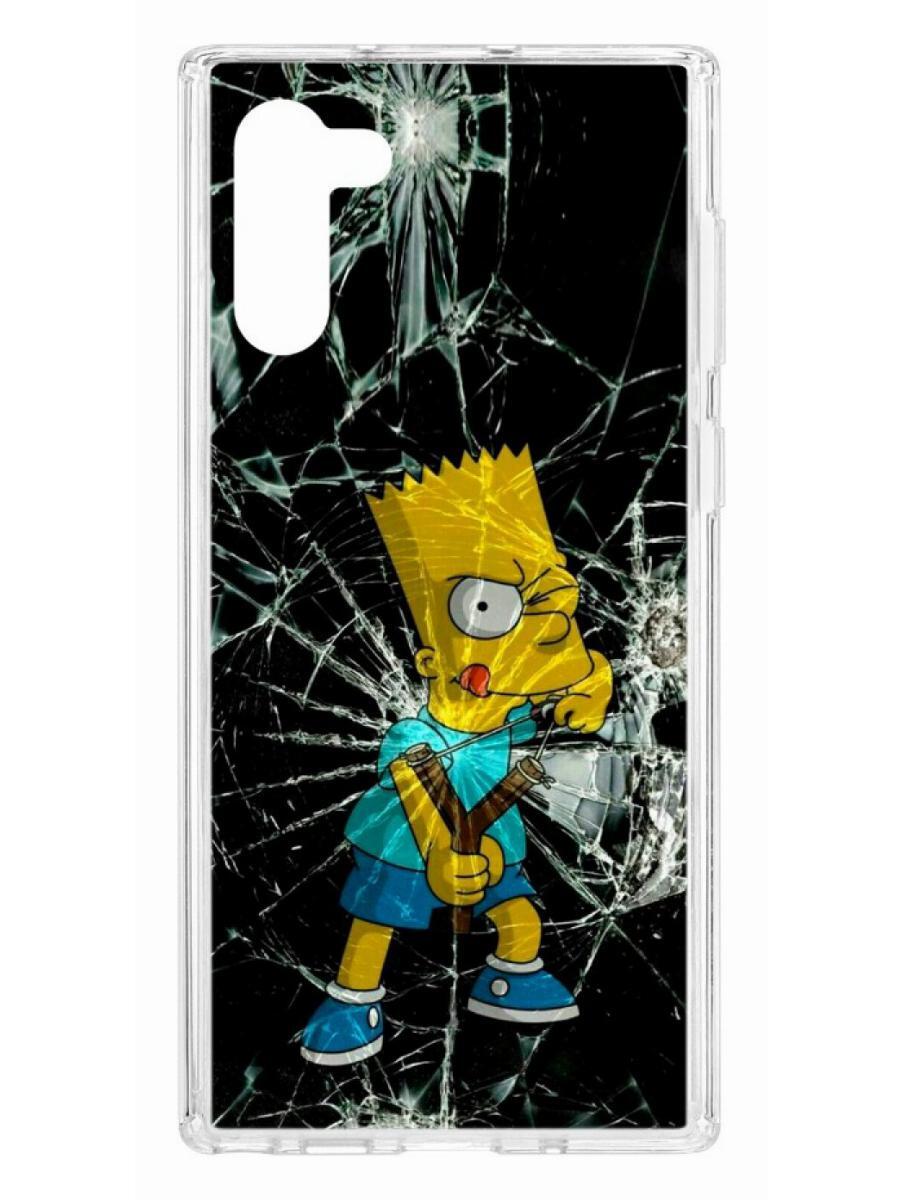 Чехол на Samsung Galaxy Note 10 Kruche Print Барт Симпсон