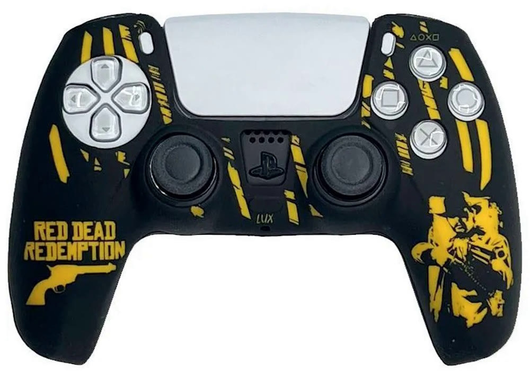 Чехол для геймпада NoBrand Silicone Case Red Dead Redemption Black, Yellow для PS5