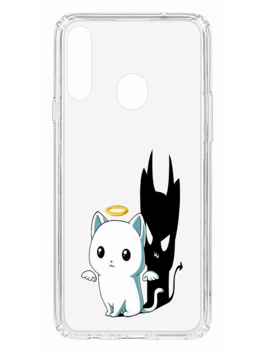 Чехол на Samsung Galaxy A20S Kruche Print Angel Demon