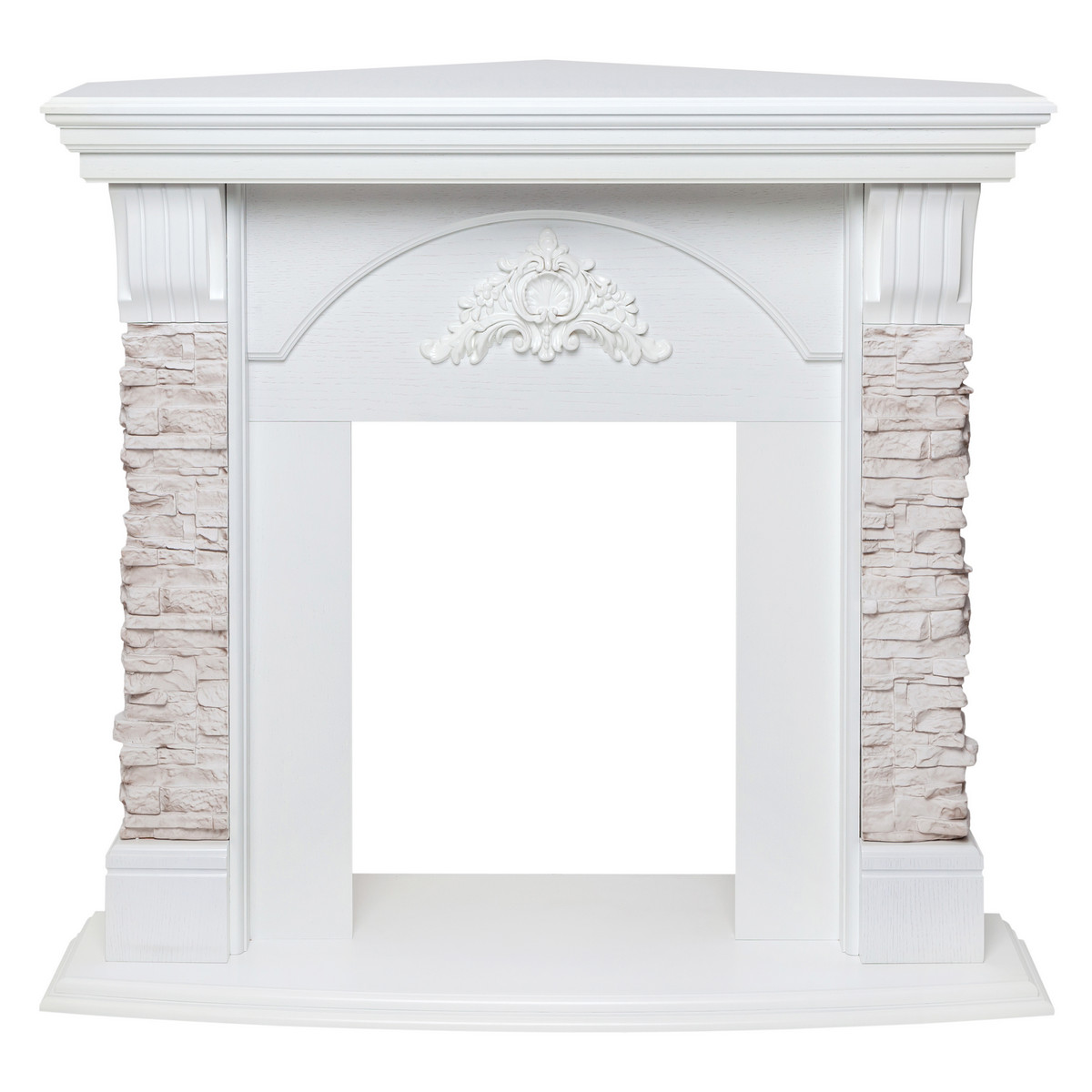 Портал каминный угловой RealFlame Athena Corner GR WT, угловой