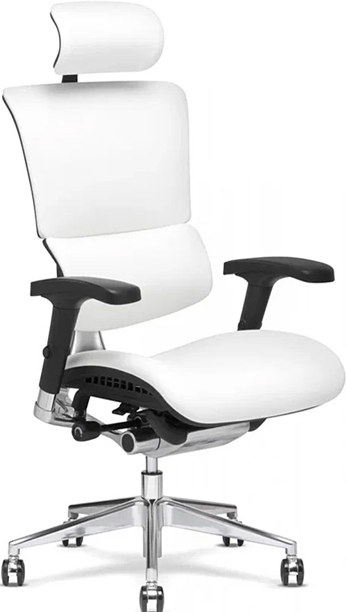 Кресло для руководителя Expert Sail Exclusive, белая натуральная кожа